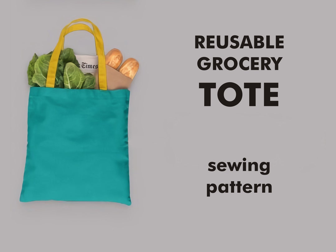 Grocery Tote Bag Sewing Pattern PDF - Shopping Bag - Casual Bag ...