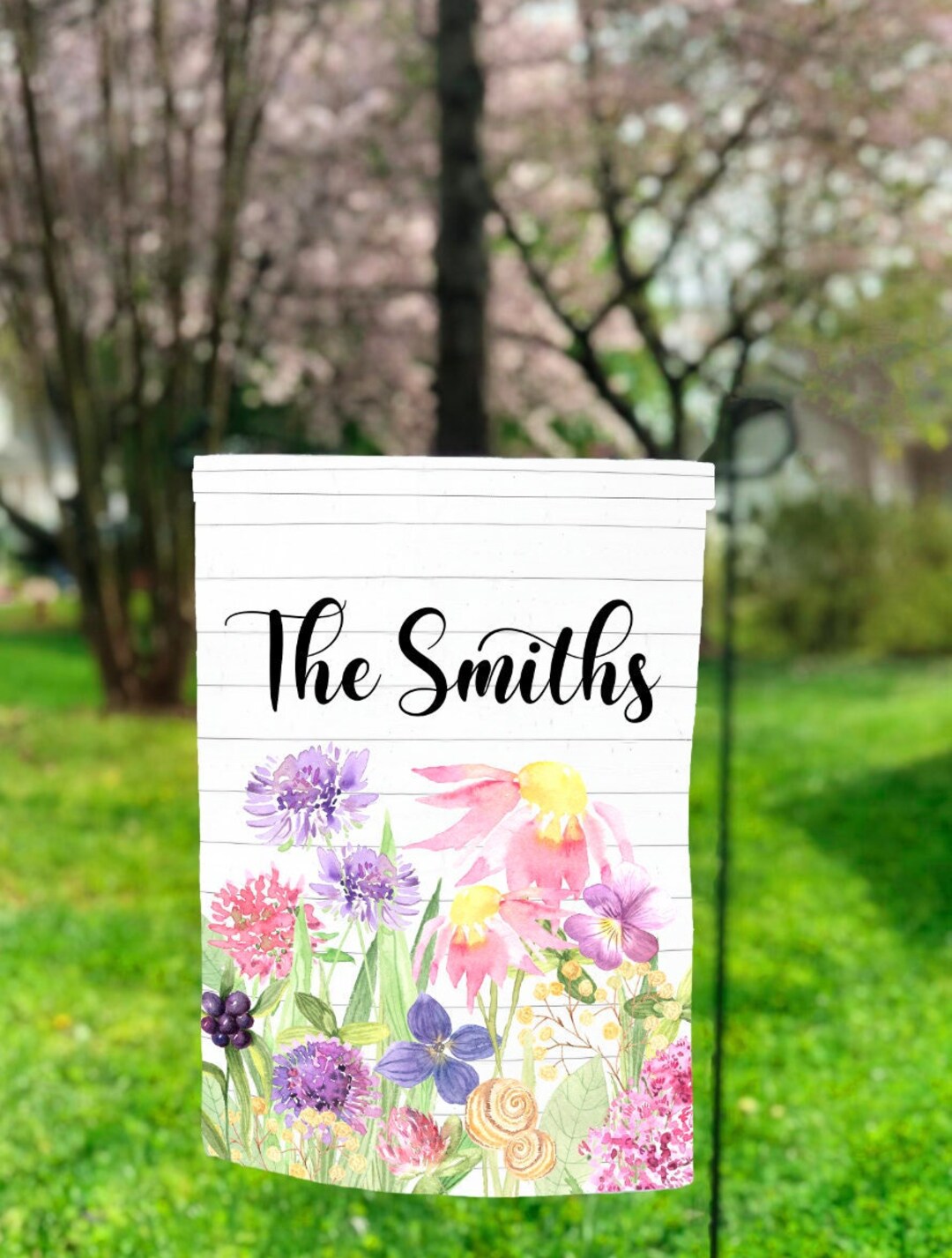 Shiplap Wildflower Garden Flag PNG, Spring Sublimation, Sublimation ...