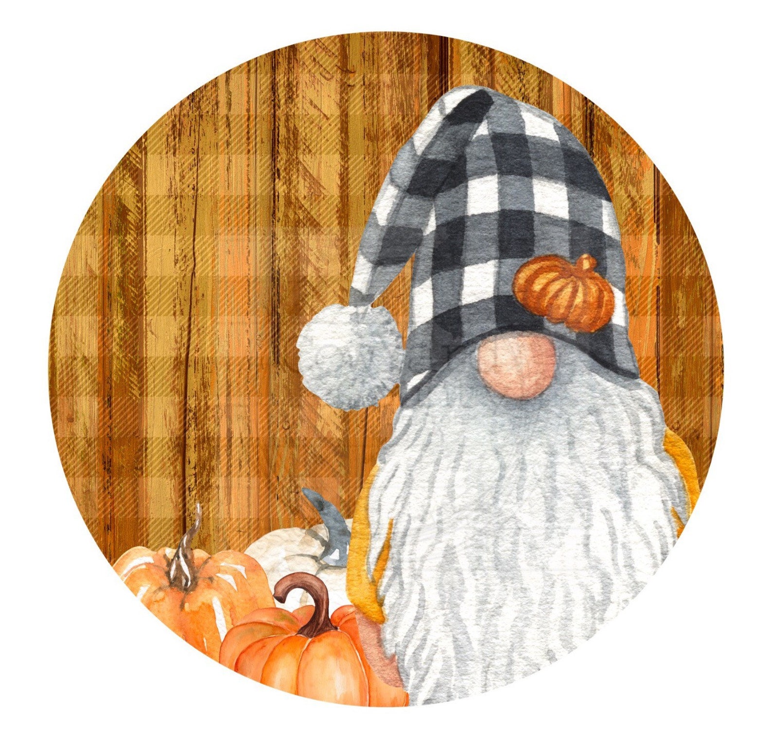 Fall Ghome Round Door Hanger Png Fall Sublimation Designs - Etsy