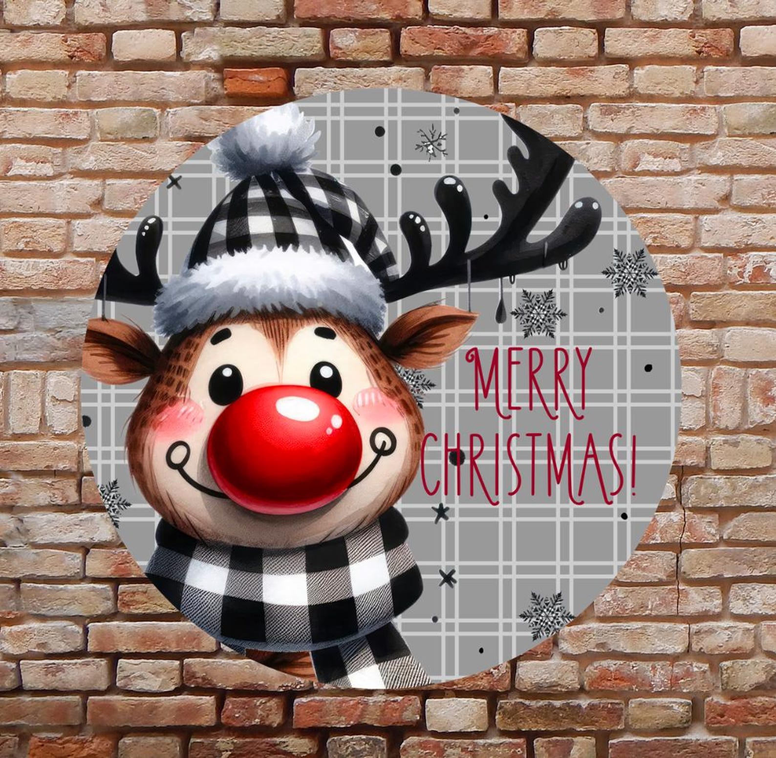 Reindeer Round Png, Christmas PNG, Christmas Sublimation, Sublimation ...