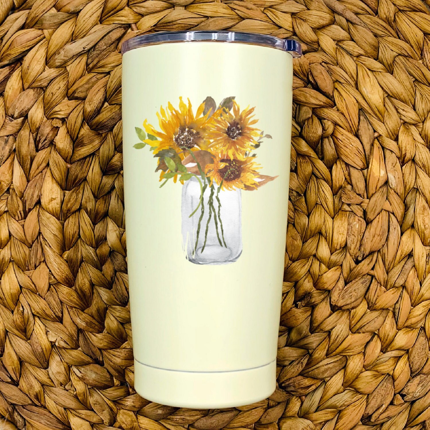 Sunflowers in Mason Jar Design Sunflower Bouquet Imaged Fall | Etsy