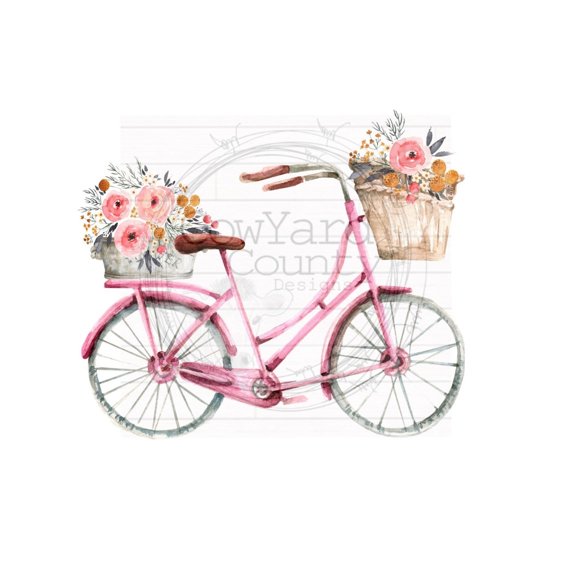 Flower Bike PNG Summer Sublimation Bike Designs Summer | Etsy