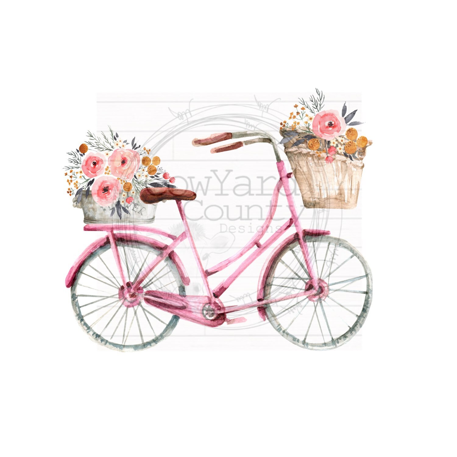 Flower Bike PNG Summer Sublimation Bike Designs Summer | Etsy