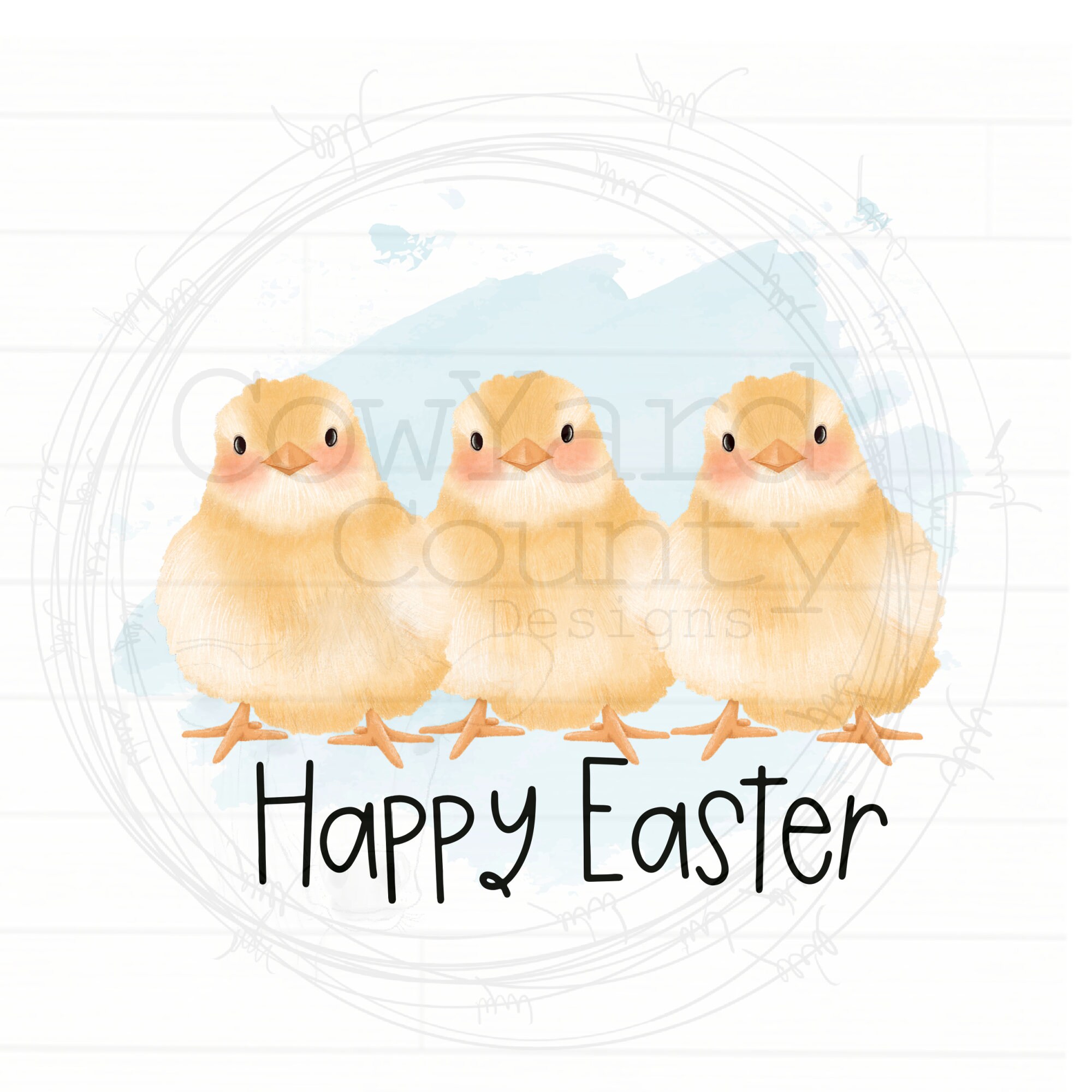 Happy Easter Chicks Png Farm Sublimation Sublimation | Etsy
