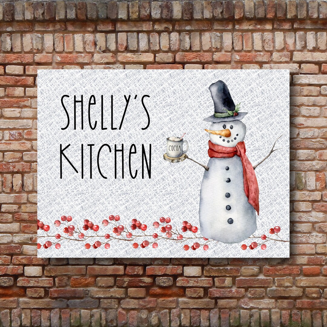 Snowman Cutting Board Design, Kitchen Sublimation Images, Rectangle ...