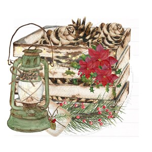 Christmas Clipart Commercial License Cottage Winter Scene - Etsy Canada