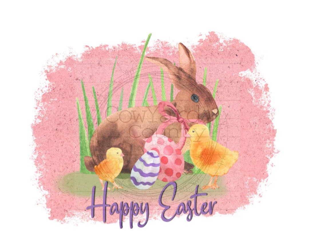 Bunny and Chick Png, Spring Sublimation, Easter Sublimation Designs ...