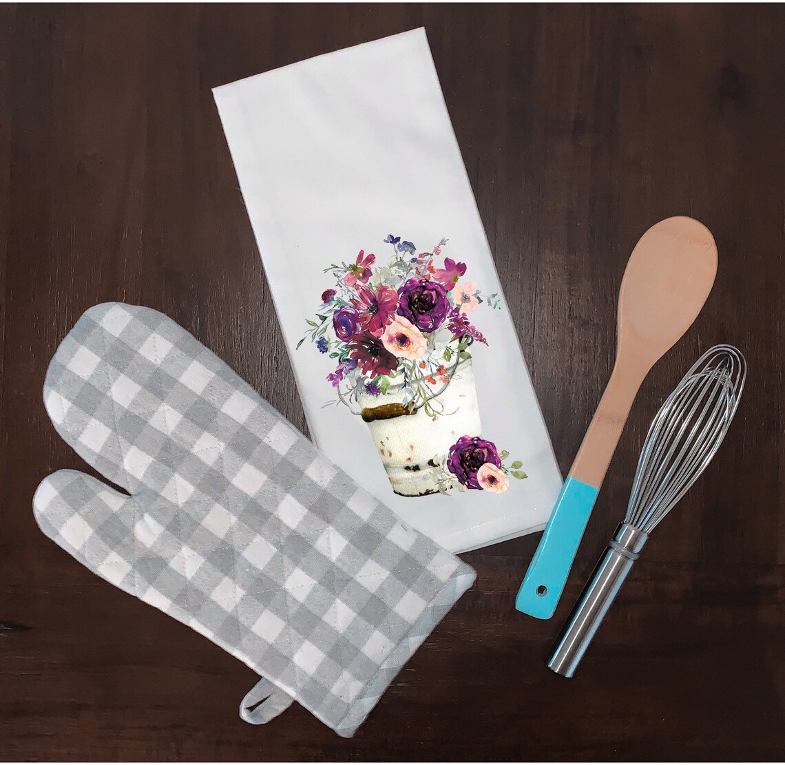 Purple Floral Pail Spring Sublimation Home Sublimation | Etsy