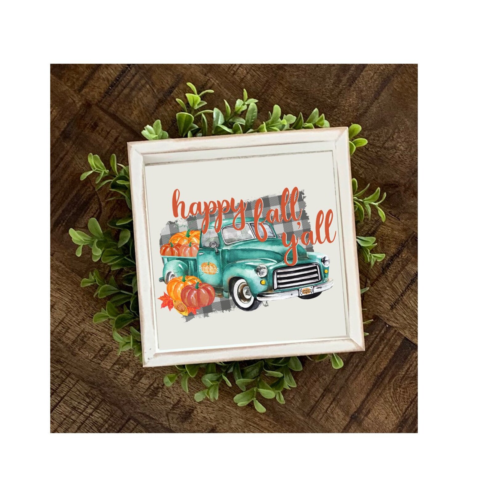 Happy Fall Y'all Truck Design Truck With Pumpkins Fall | Etsy