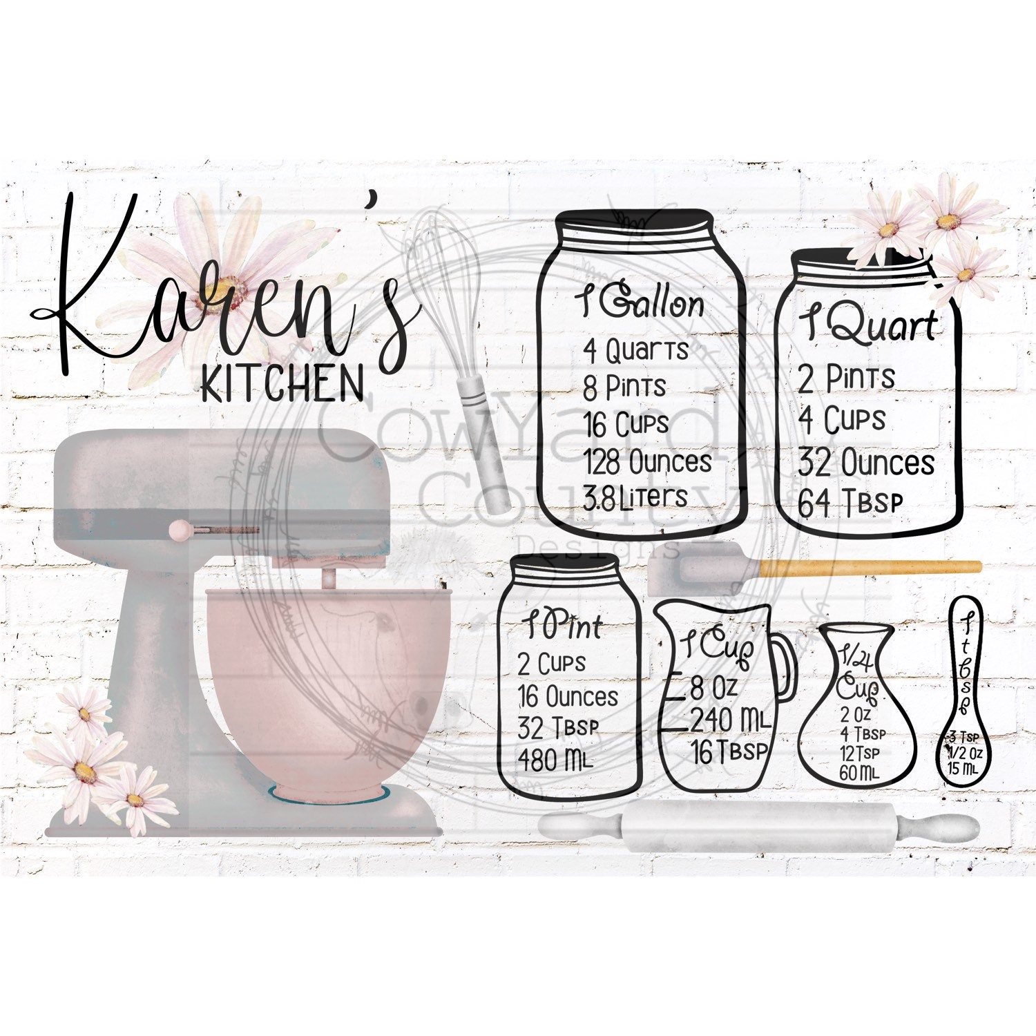 Measurement Cutting Board Design Kitchen Sublimation Images - Etsy