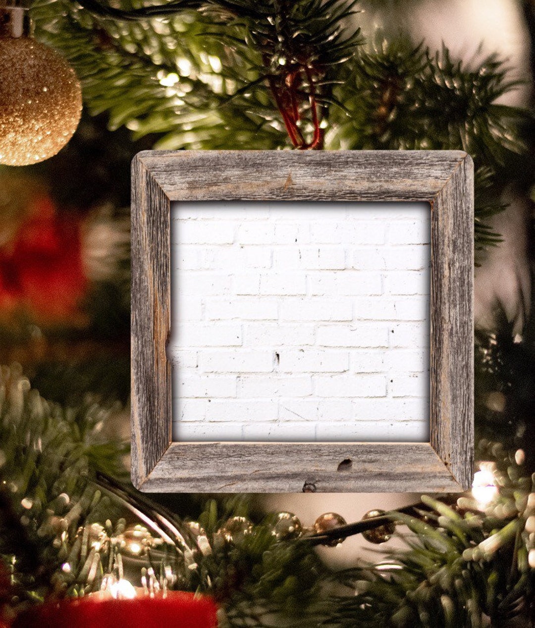 Wooden Frame Square Ornament, Ornament Designs, Christmas Sublimation ...