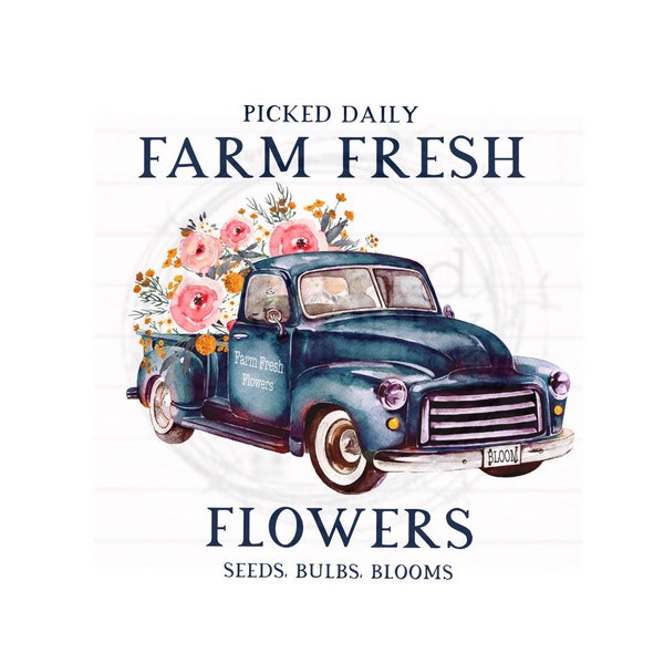 Flower Truck Svg - Etsy