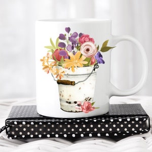 Spring Floral Pail, Spring Sublimation, Home Sublimation Designs ...