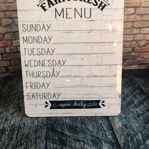 Farm Fresh Menu Board, Dry Erase Menu PNG, 8x10.25 Inch Templates ...