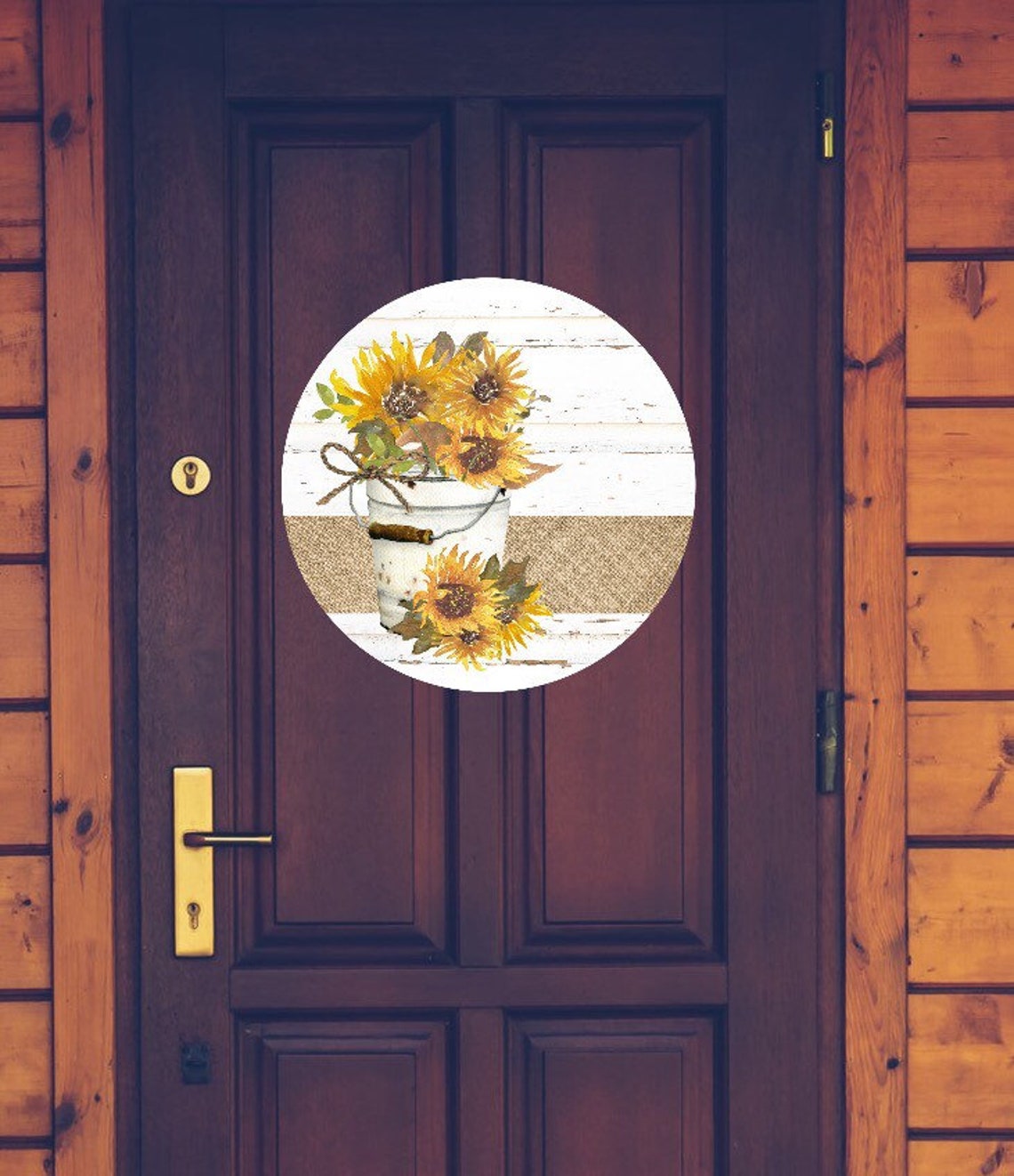 Sunflower Round Door Hanger Sublimation Door Summer - Etsy