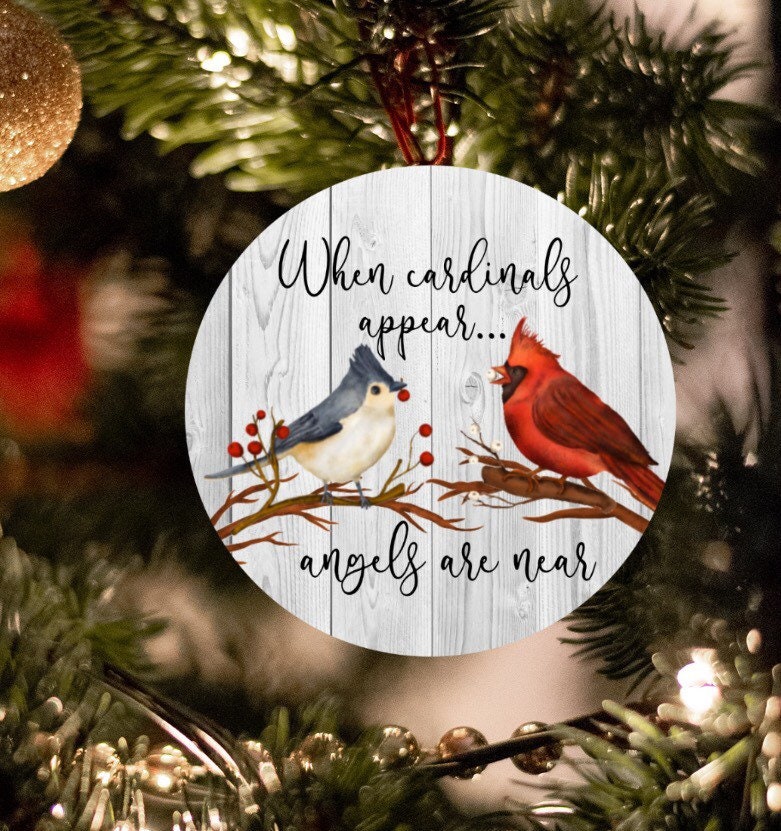 Cardinal Round Ornament Ornament Designs Christmas - Etsy Canada