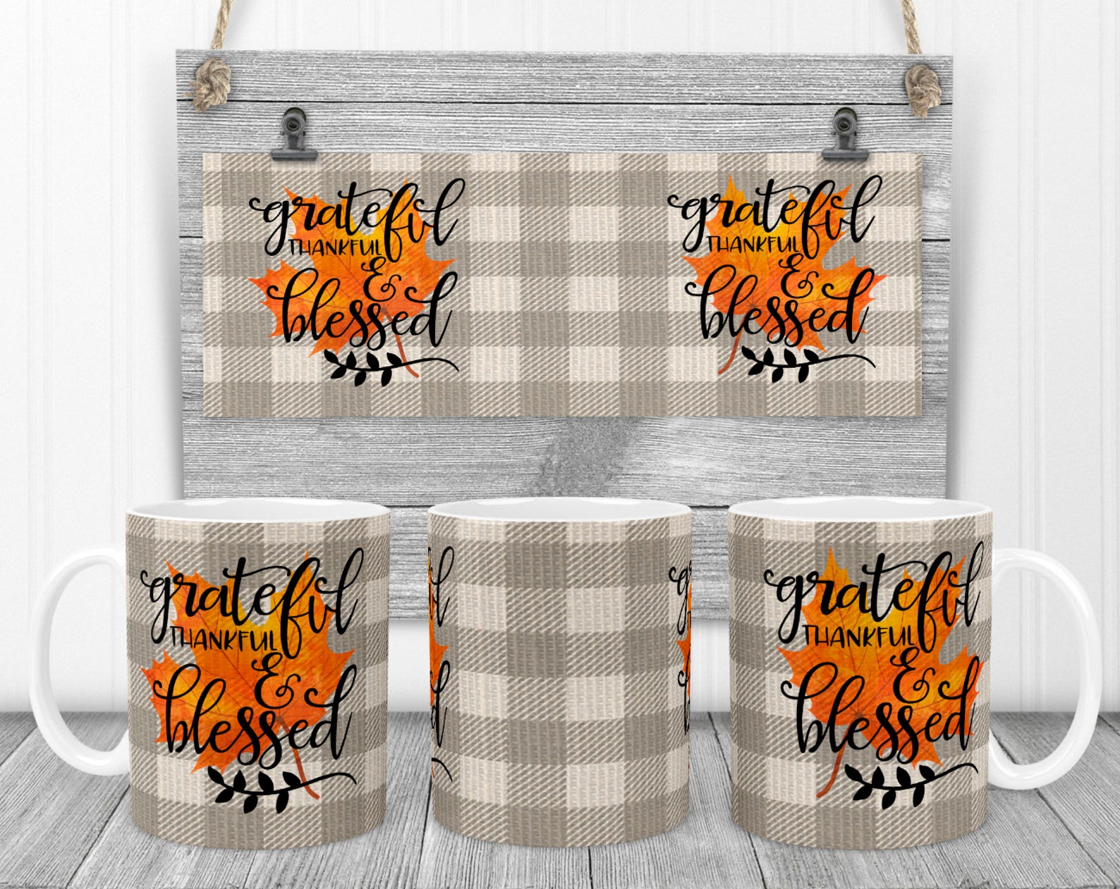 Grateful Thankful Blessed Mug Png Mug Sublimation Mug Png - Etsy