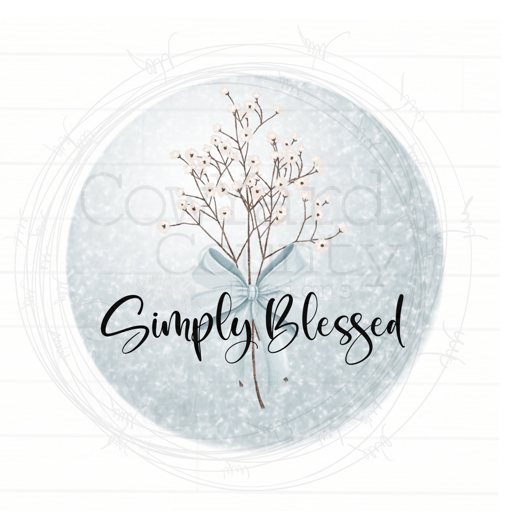 Simply Blessed Circle Png Spring Sublimation Home - Etsy