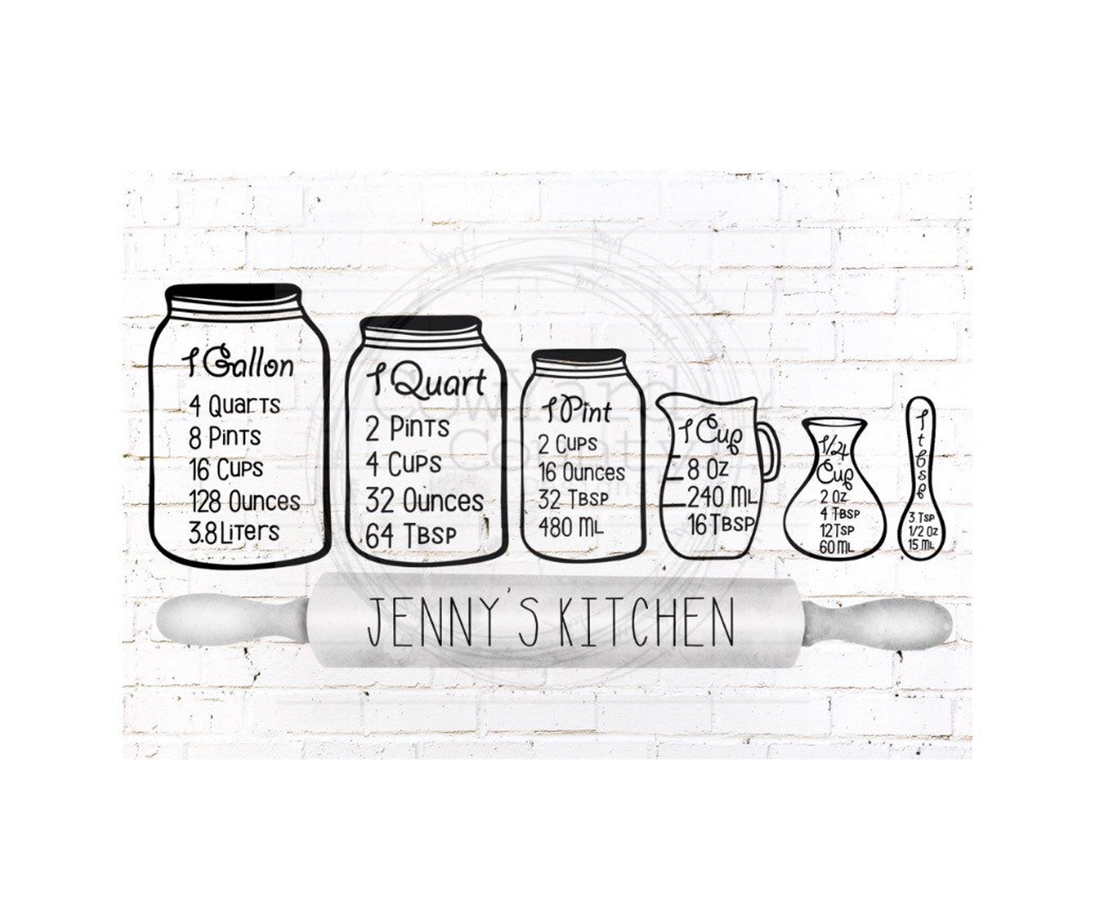 Measurement Cutting Board Design Kitchen Sublimation Images - Etsy