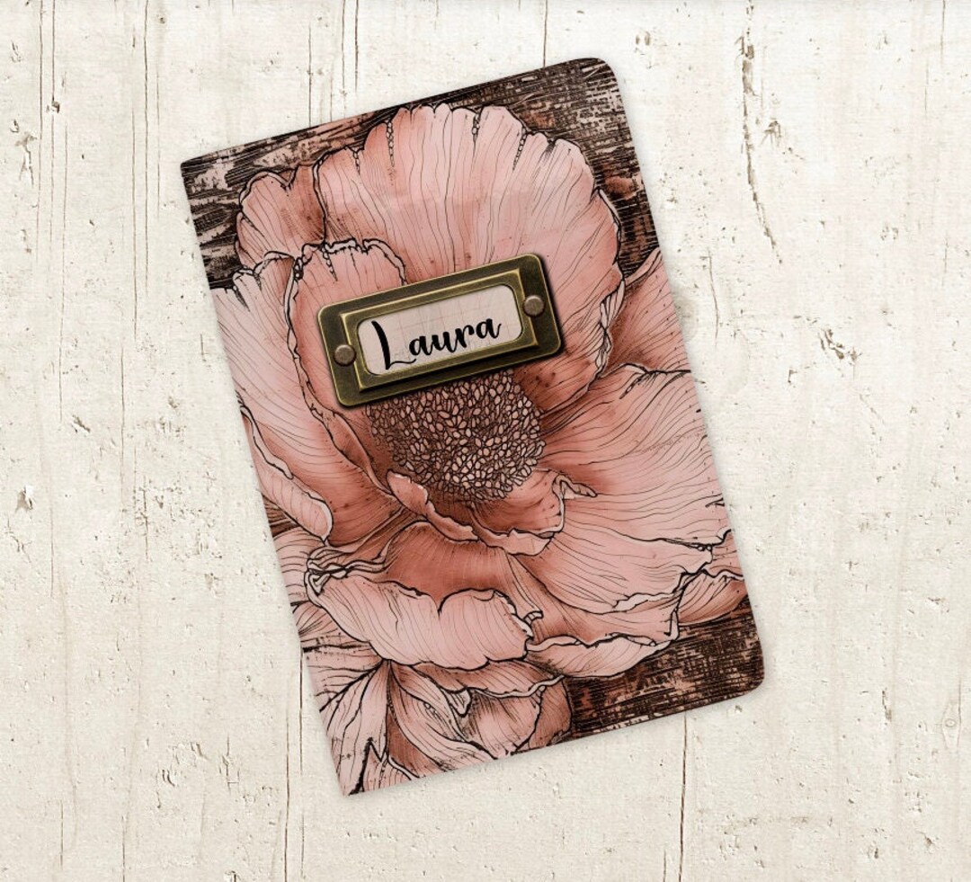 Pink Wood Flower Journal Design, DIGITAL DESIGN, Journal Png, Spring ...