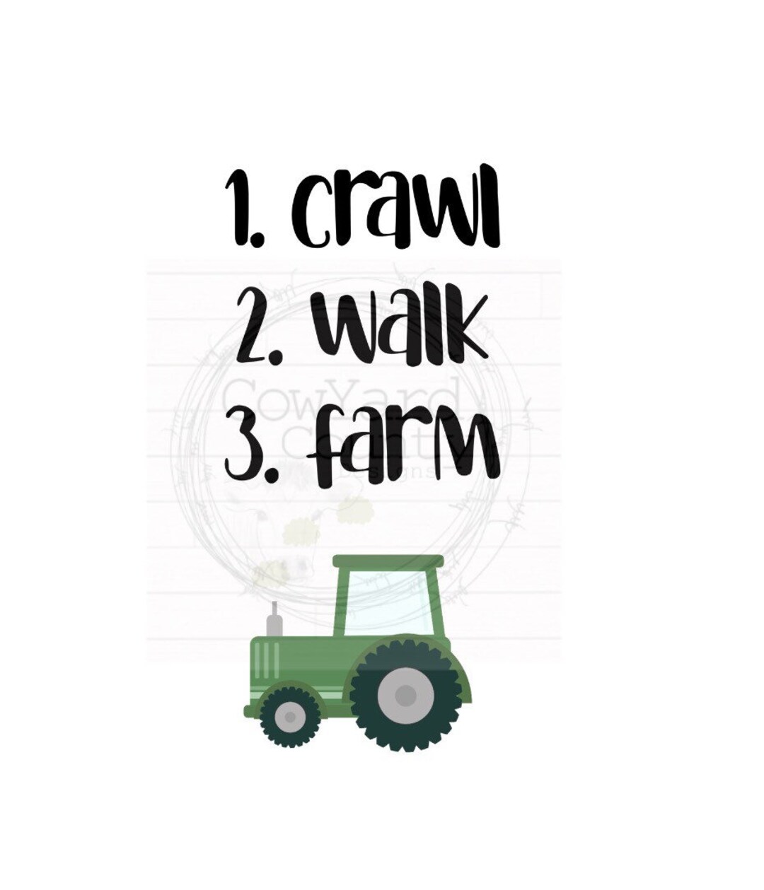 Crawl, Walk, Farm PNG, Baby Sublimation Designs, Sublimation Designs ...