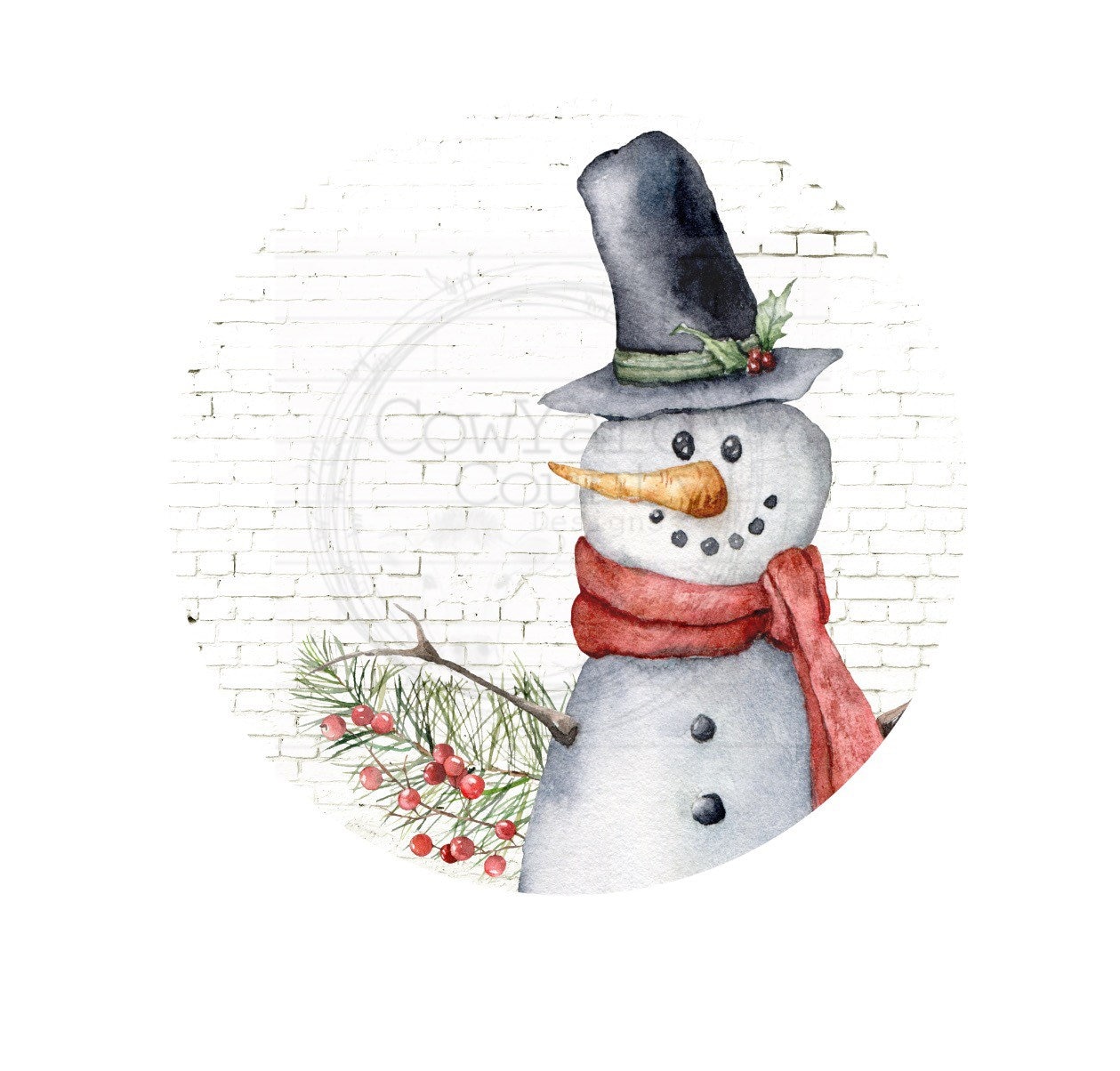 Brick Snowman Door Hanger, Christmas Sublimation, Winter Sublimation ...
