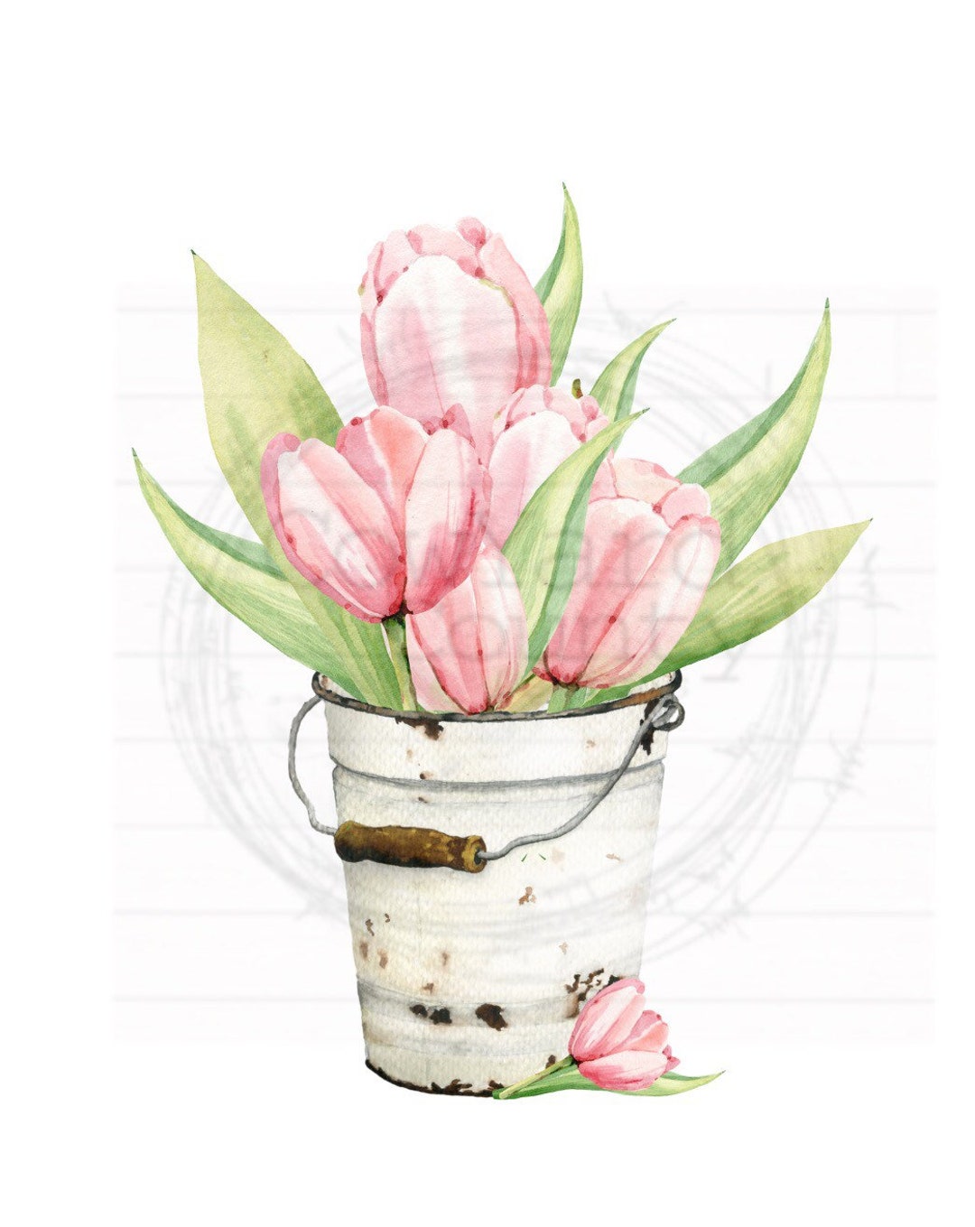 Tulip Floral Pail, Spring Sublimation, Home Sublimation Designs ...