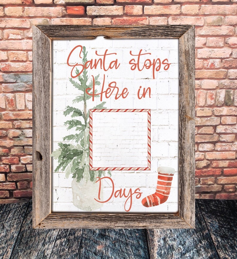 Santa Comes in Sign Boards Christmas Sublimation 8x10.25 - Etsy