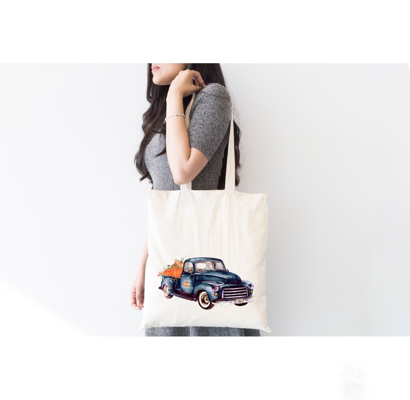 Blue Fall Truck Design Truck With Pumpkins Fall Sublimation | Etsy