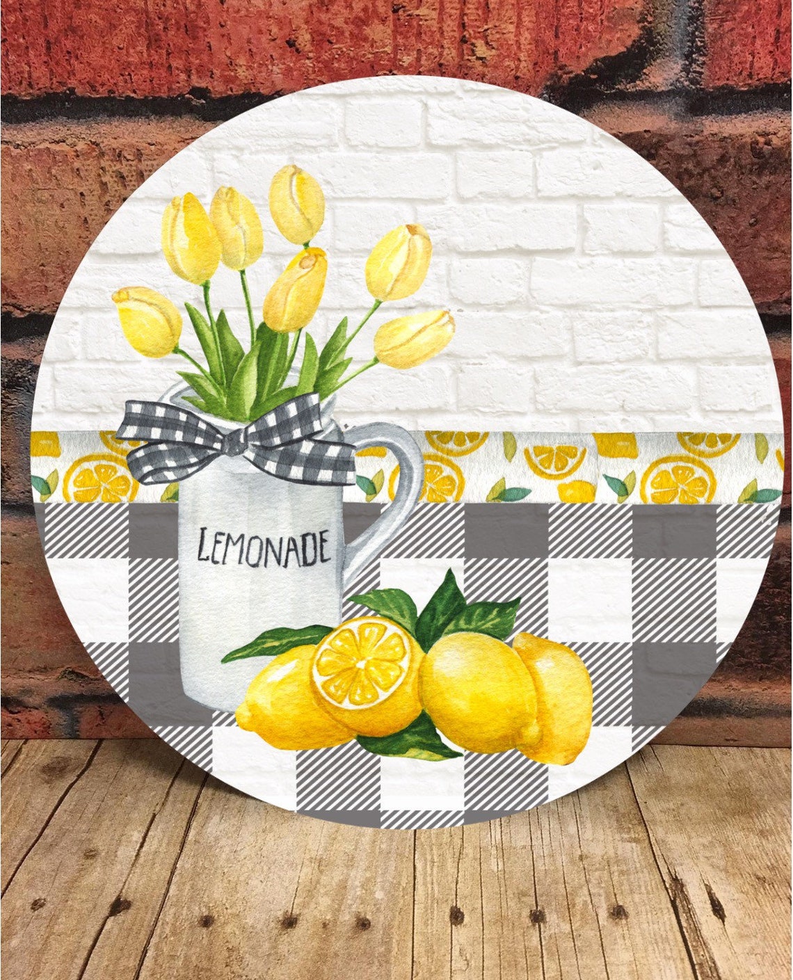 Lemon Pitcher Round Png Spring Png Summer Sublimation | Etsy