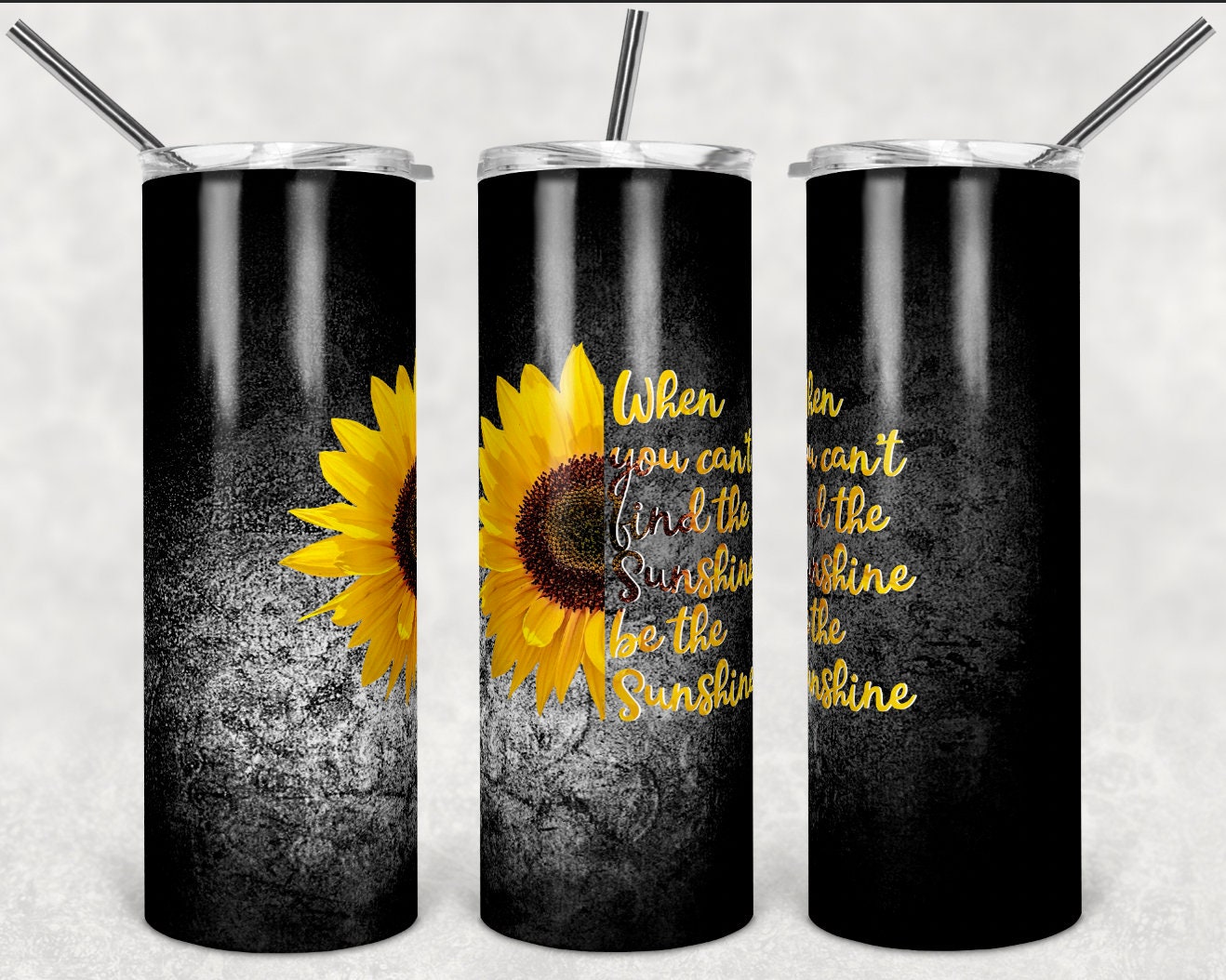 Tumbler Png Messy Bun Seamless Skinny Tumbler 20oz Flower Sunflower