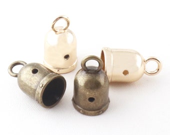 Brass Cord End Caps Raw Brass Barrel End Tassel End Caps Cord Ends ...