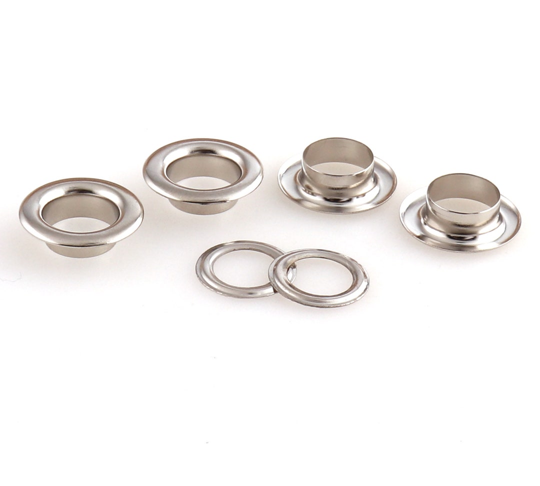 Round Silver Eyelets 12mm Grommet Eyelet With Washer Fasteners Eyelets ...