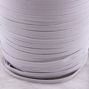 Elastic Rope White Color Flat Elastic Rope Elastic Band Stretch Cord ...