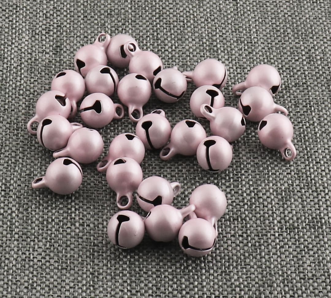 Jingle Bell Small Bells Light Pink Metal Round Bells 8mm Sound Bell ...