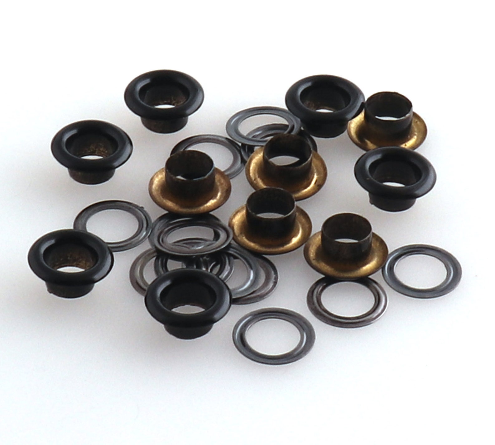 Black Eyelets 6mm Round Grommets WITH Washers Repair Grommet FOR ...