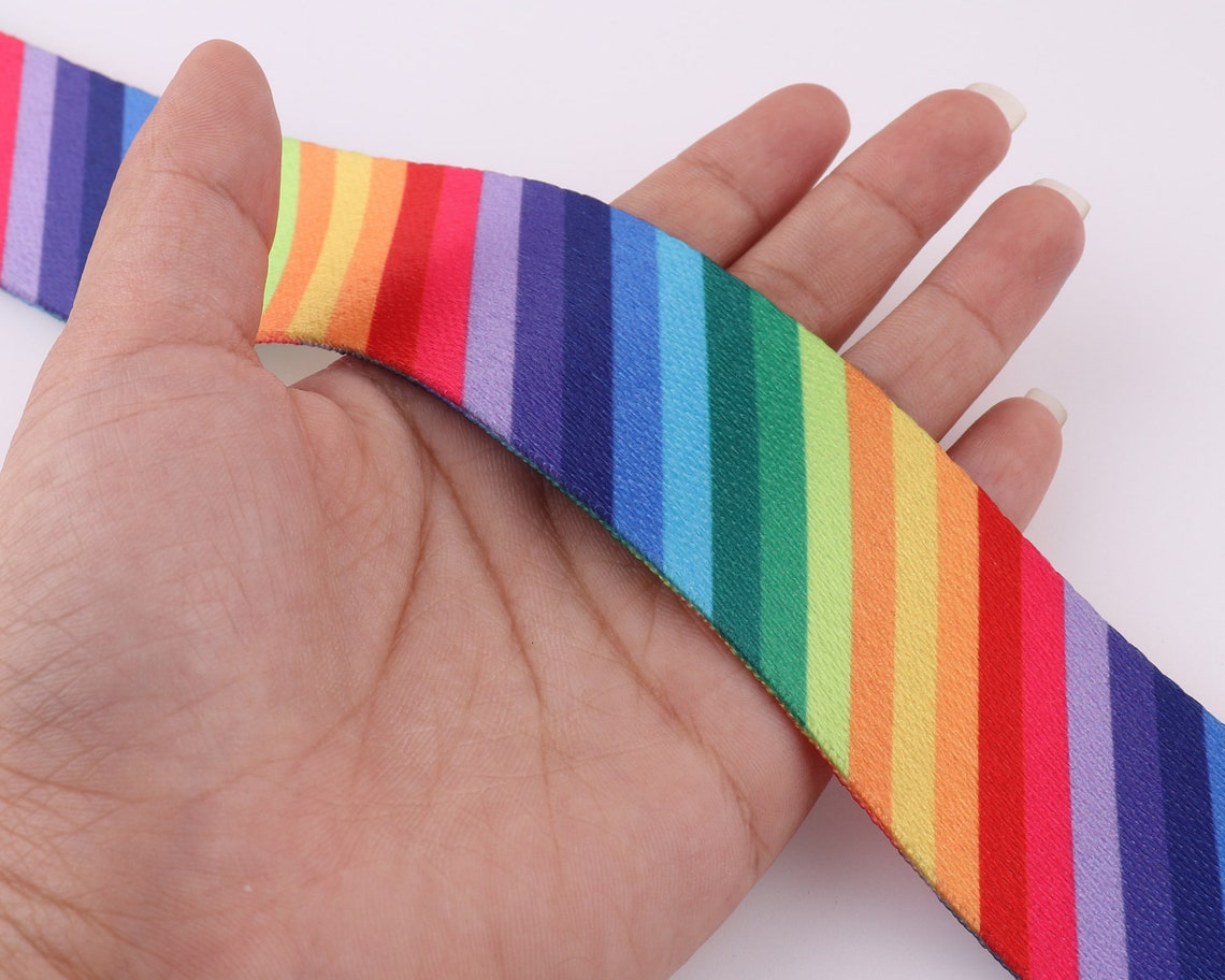 Stripe Webbing Colorful Strap 1.5 Rainbow Webbing Top - Etsy