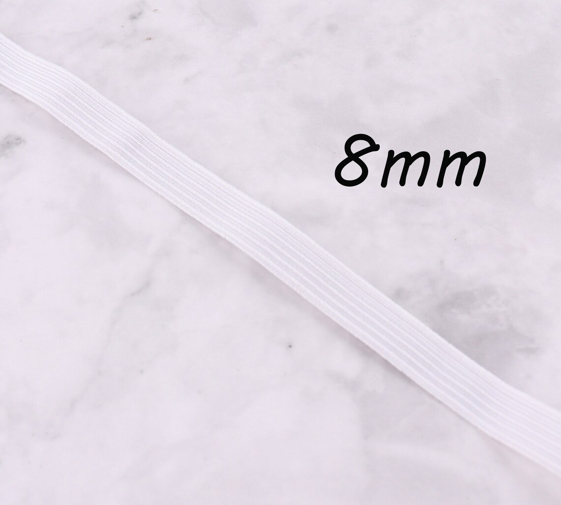 Elastic Rope White Color Flat Elastic Rope Elastic Band Stretch Cord ...