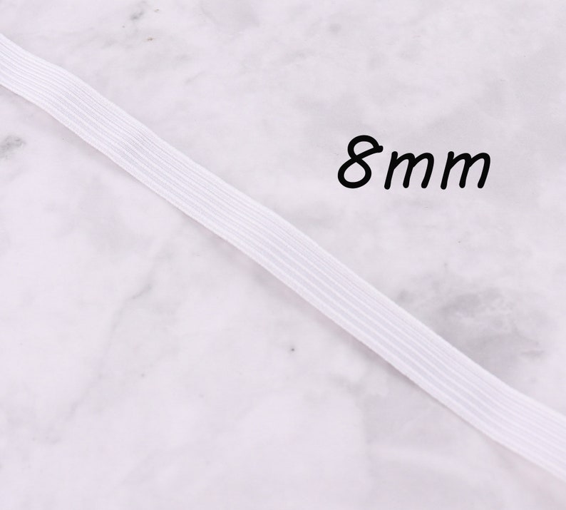 Elastic Rope White Color Flat Elastic Rope Elastic Band - Etsy