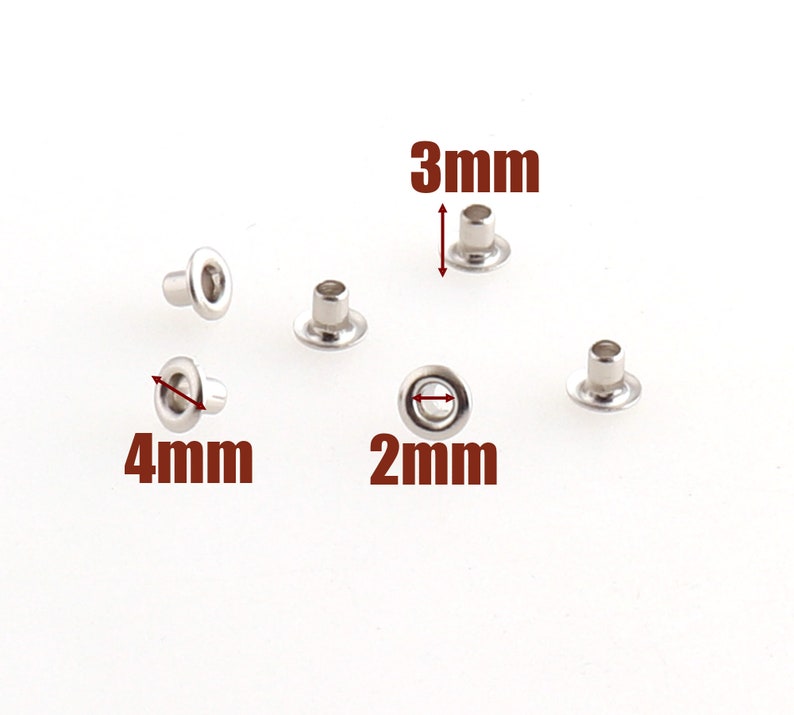 2mm Super Tiny Eyelet Silver Grommets 300pcs Small Eyelets for | Etsy