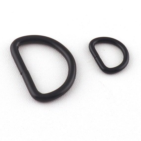 Metal Black D Ring Non Welded Dee Buckles D-Ring Loop for | Etsy