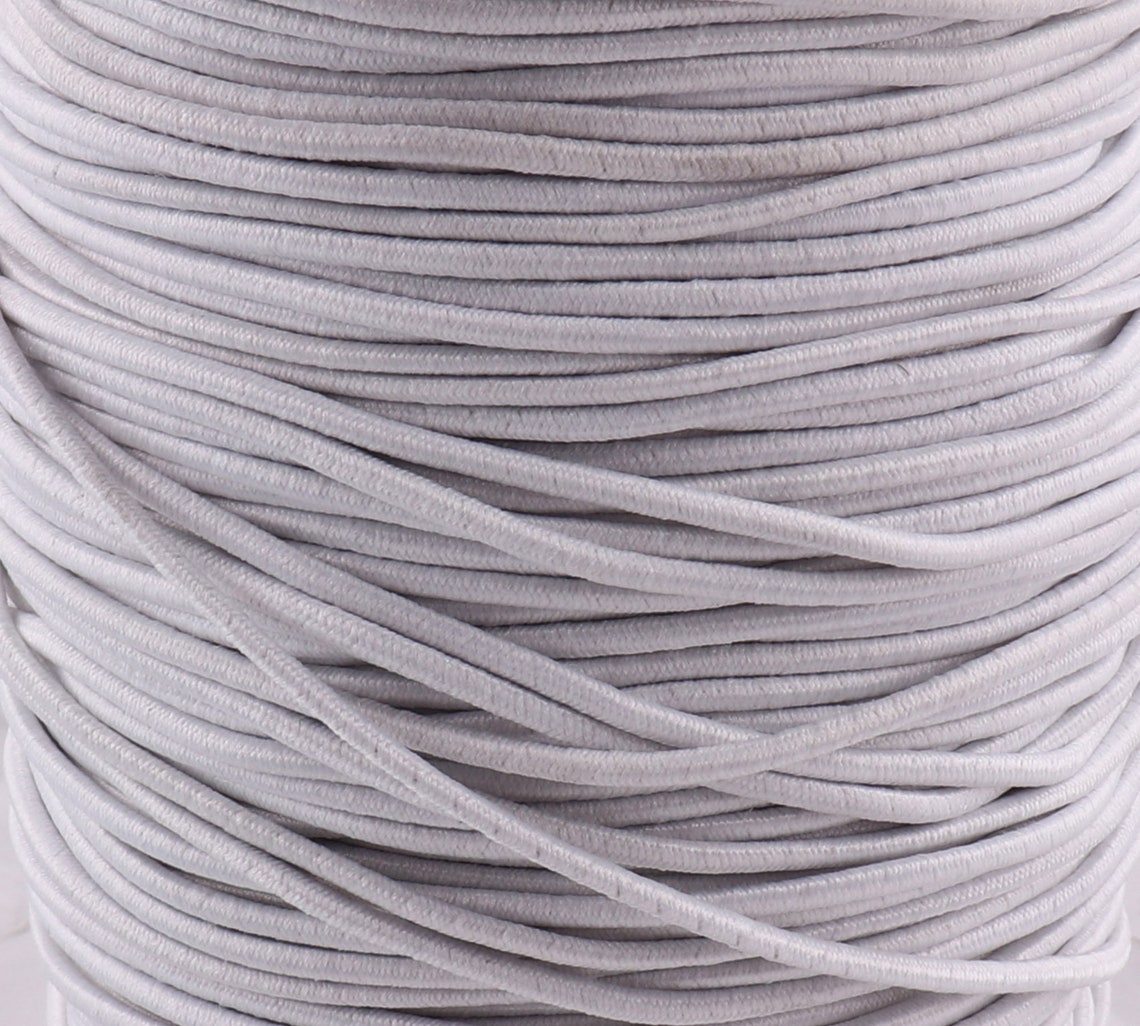 Elastic Cord White Elastic Cord 2mm Elastic Band Stretch Cord - Etsy