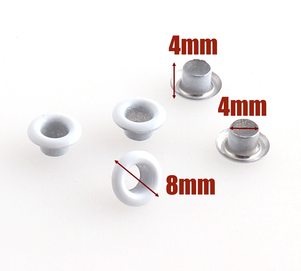 Metal Round Eyelets Small Grommets 4mm Inner White Eyelets for - Etsy