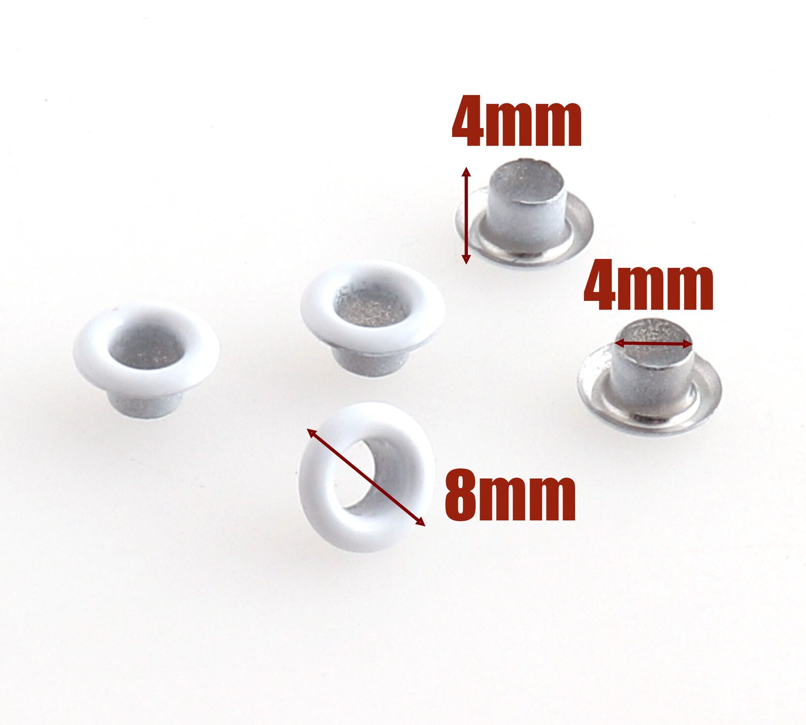 Metal Round Eyelets Small Grommets 4mm Inner White Eyelets For | Etsy