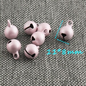 Jingle Bell Small Bells Light Pink Metal Round Bells 8mm Sound Bell ...