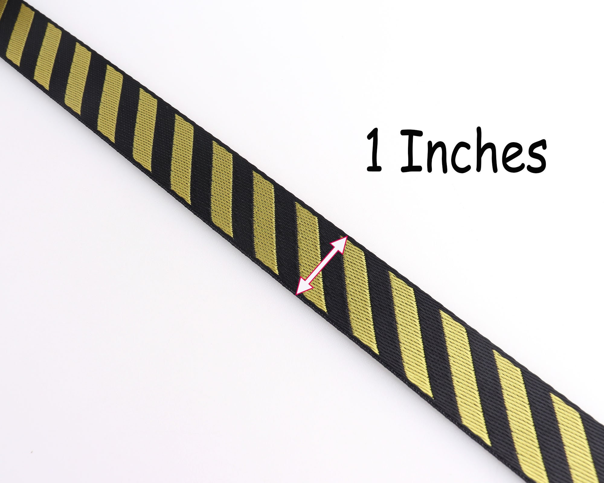 Nylon Webbing-125mmyellow Black Soft Striped Webbing - Etsy