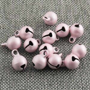 Jingle Bell Small Bells Light Pink Metal Round Bells 8mm Sound Bell ...