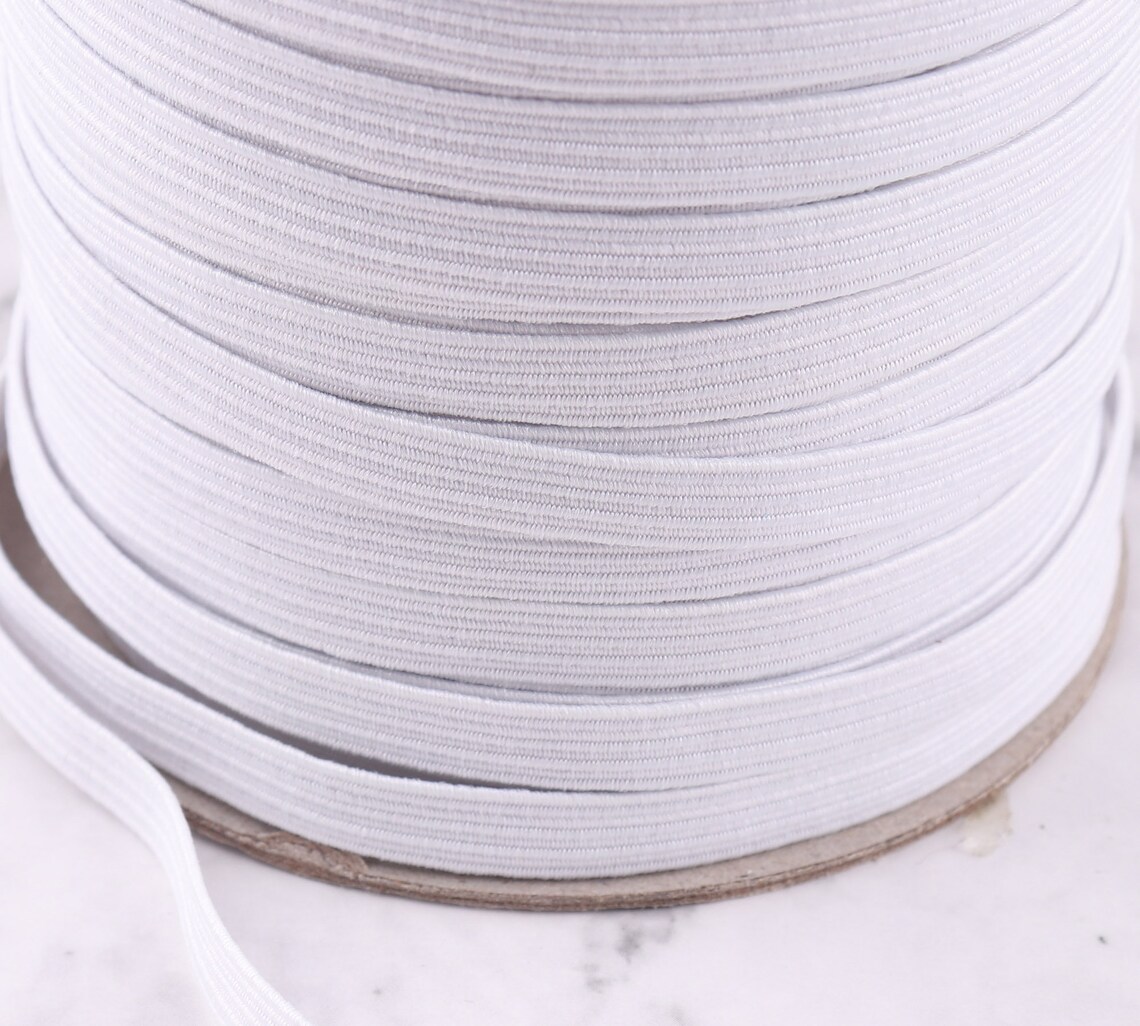 Elastic Rope White Color Flat Elastic Rope Elastic Band | Etsy