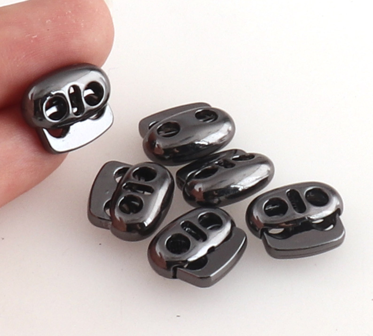 CHOOSE YOUR Size-gunmetal Toggle Cord Lock Cord Stopper Spring - Etsy