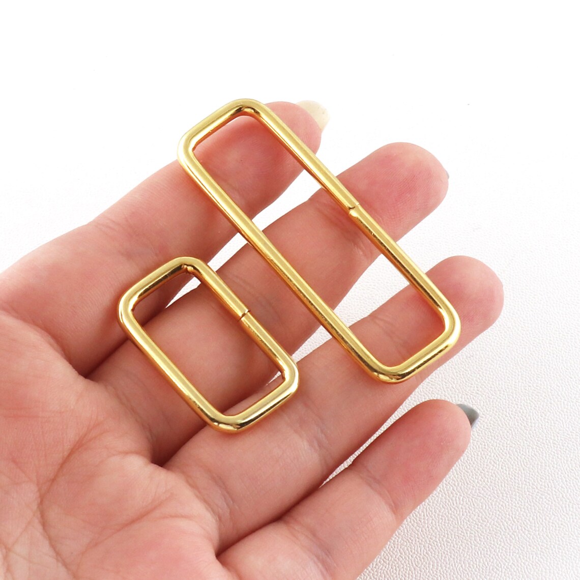 Rectangle Ring Metal 1&2 Gold Loops Belt Slider | Etsy